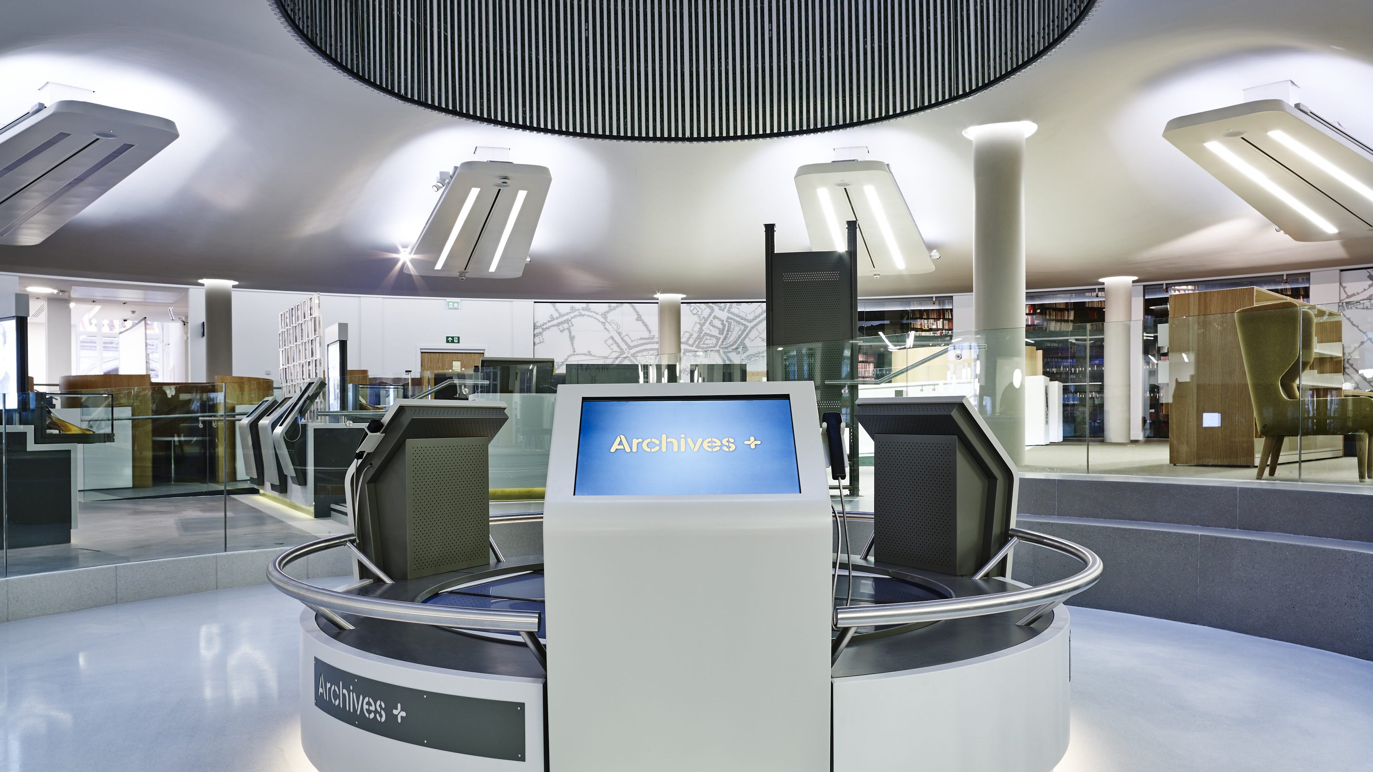 Manchester central library interiors prior to opening to general public ...